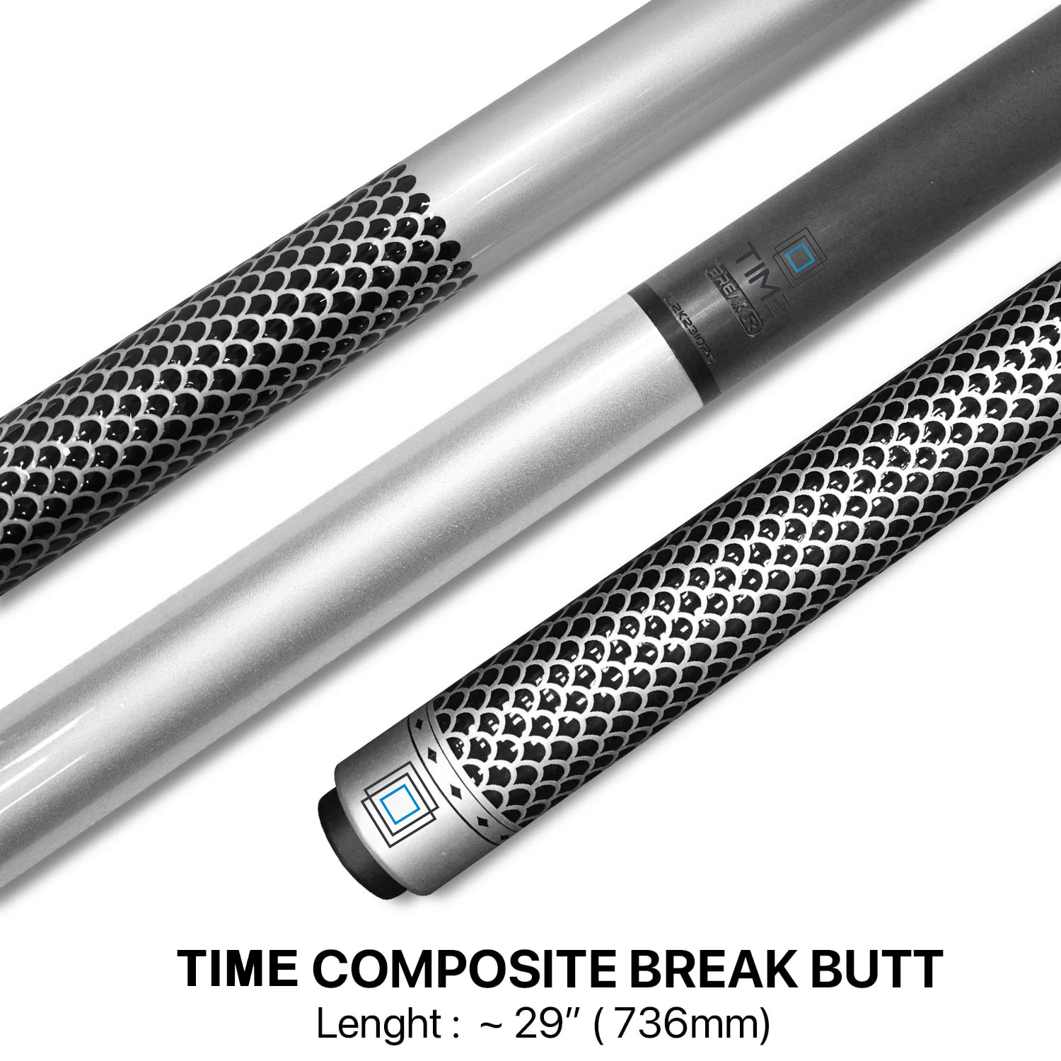 TIME 29-Inch Pool Cue Stick, Grey Color, High Quality Composite ...