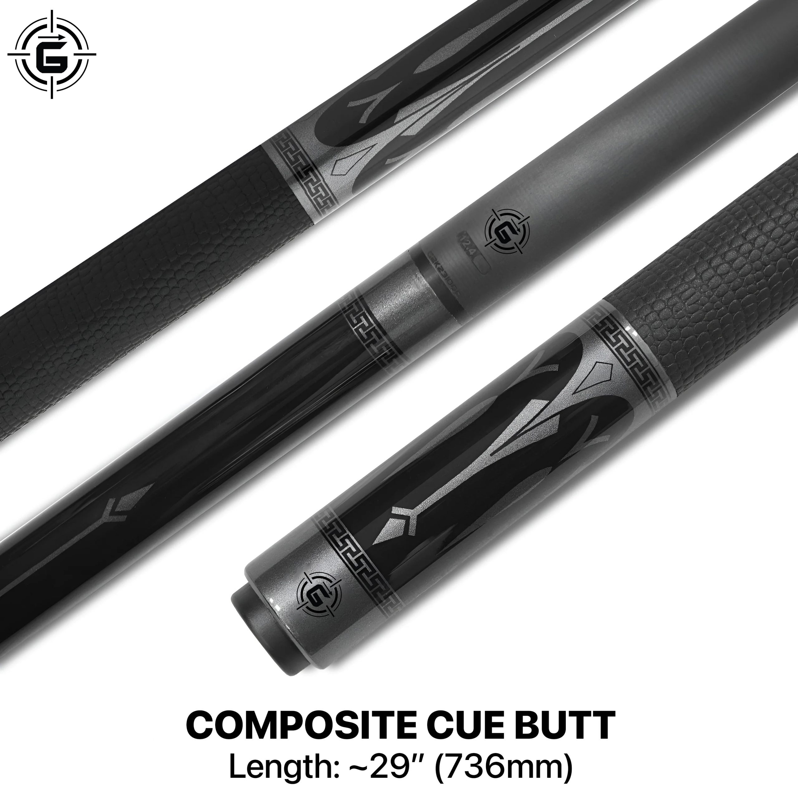 G 29-Inch Pool Cue Stick, Black Color, High Quality Composite Material ...